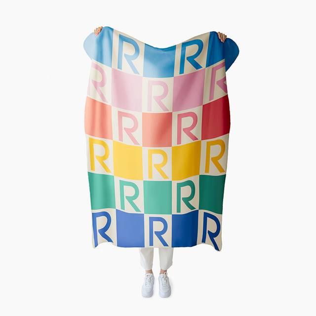 Checkerboard Letters - Custom Blanket | Lime & Lou