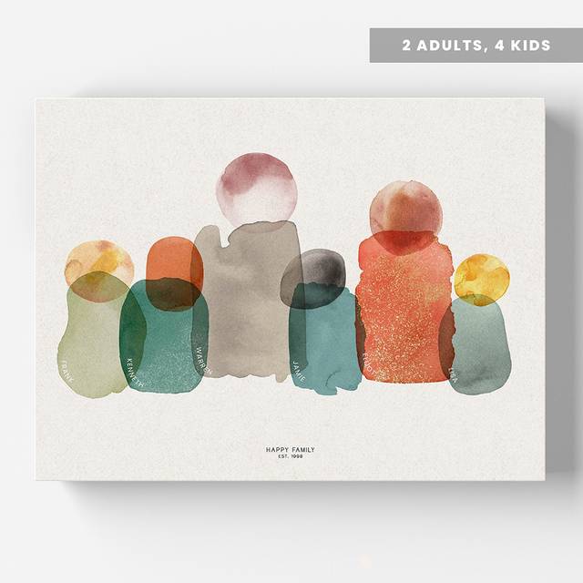 Contour Kin - Custom Family Portrait Art Metal | Lime & Lou