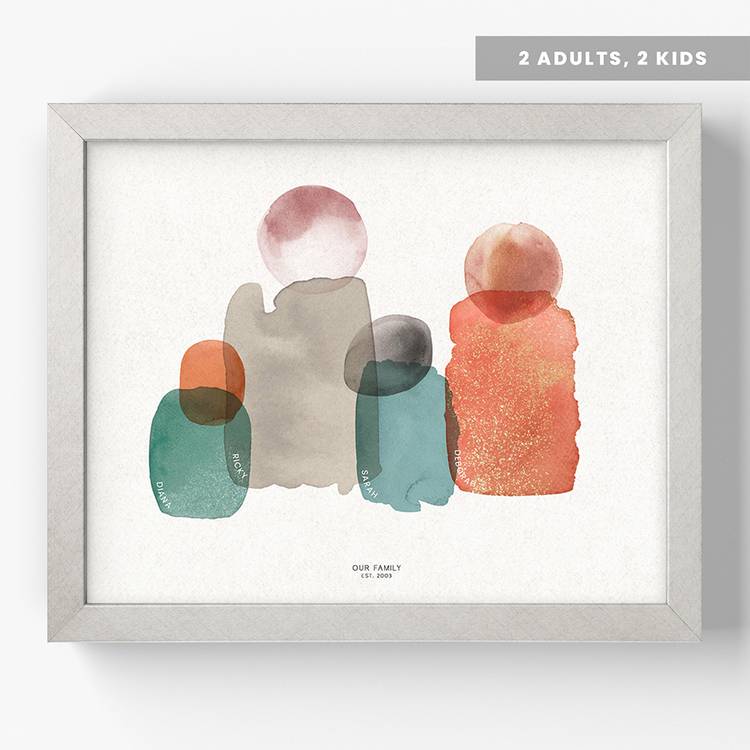 Contour Kin - Custom Family Portrait Art Print | Lime & Lou