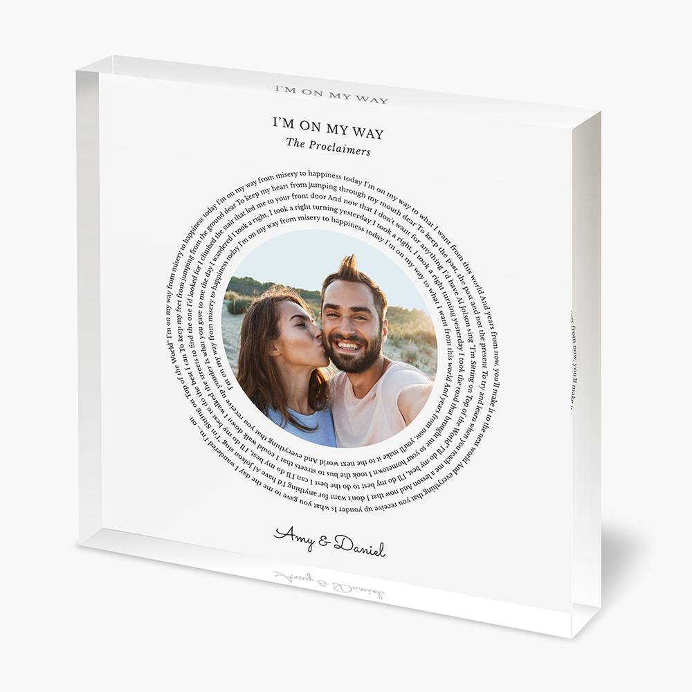 Custom 3D Acrylic Song Lyrics Plaque with Photo | Lime & Lou