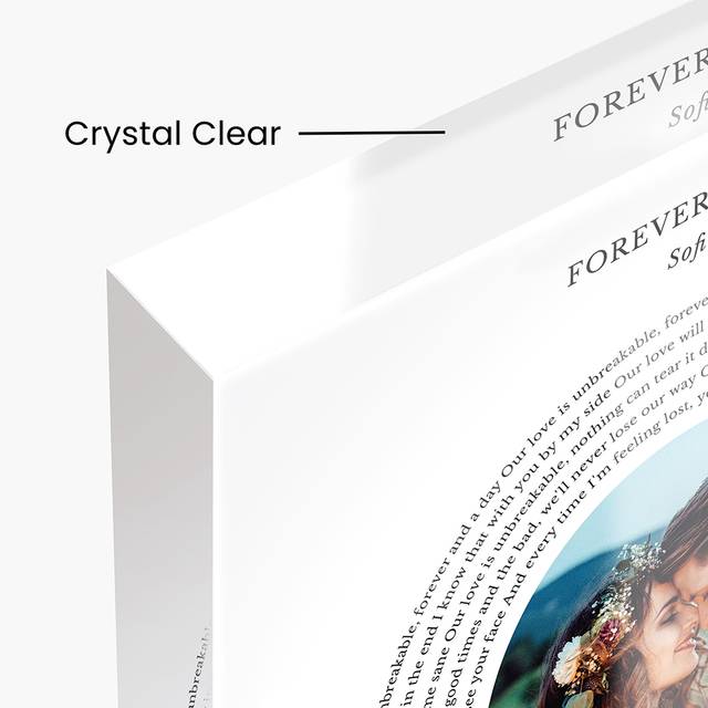 Custom 3D Acrylic Song Lyrics Plaque with Photo | Lime & Lou