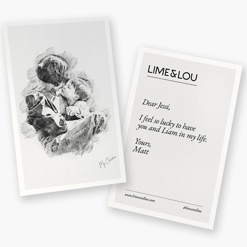 Custom Sketching Memories Gift Note | Lime & Lou
