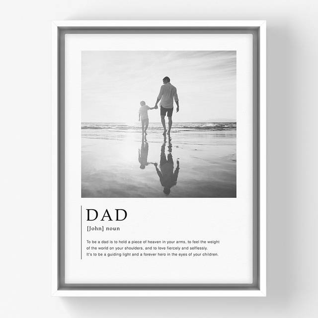 Dads Pride: Personalized Photo Canvas for Dad - Lime And Lou