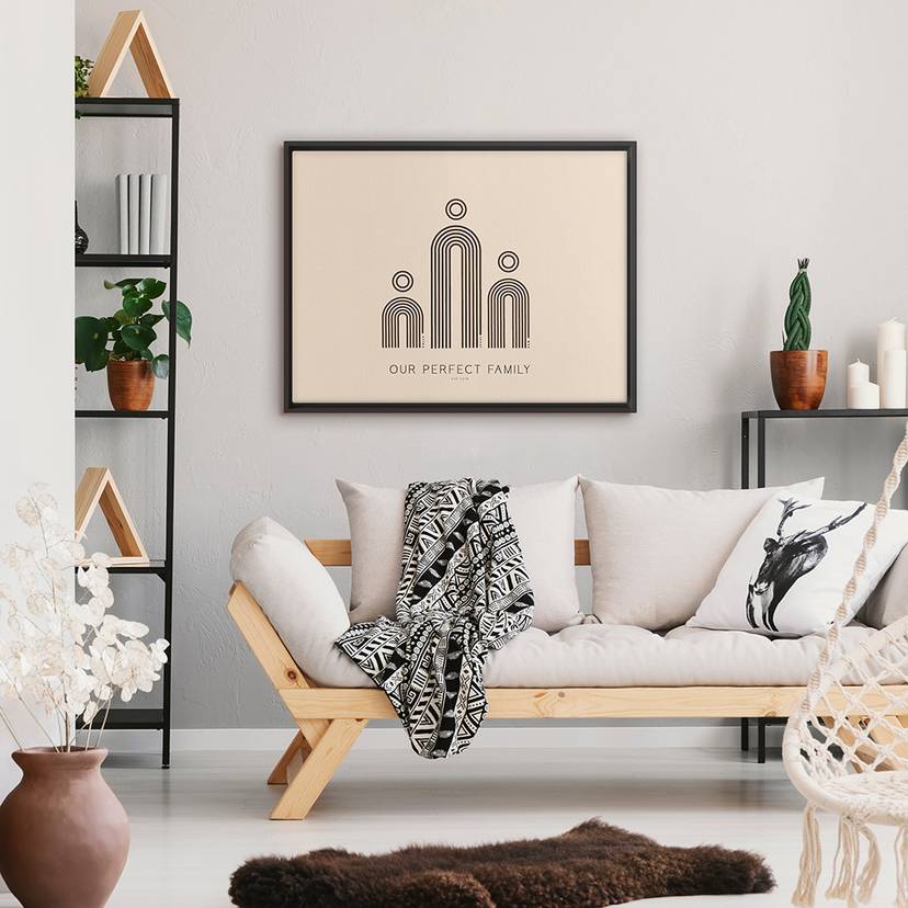 Fam Line - Custom Family Portrait Art Canvas | Lime & Lou