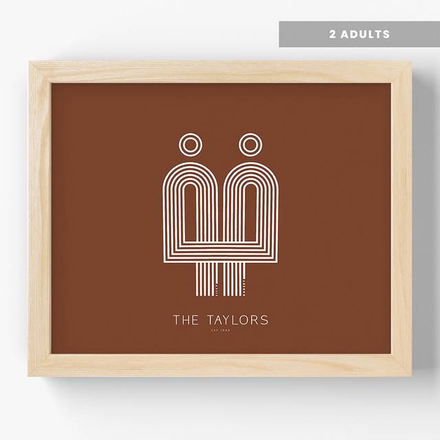 Fam Line - Custom Family Portrait Art Print | Lime & Lou