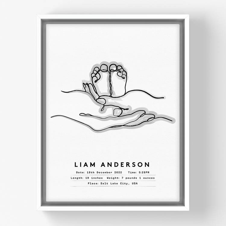 First Footprints Custom Canvas | Lime & Lou