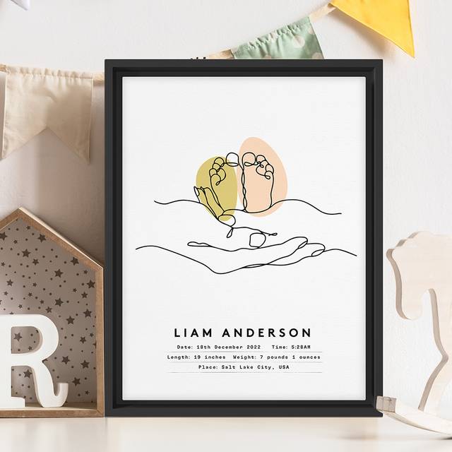 First Footprints Custom Canvas | Lime & Lou