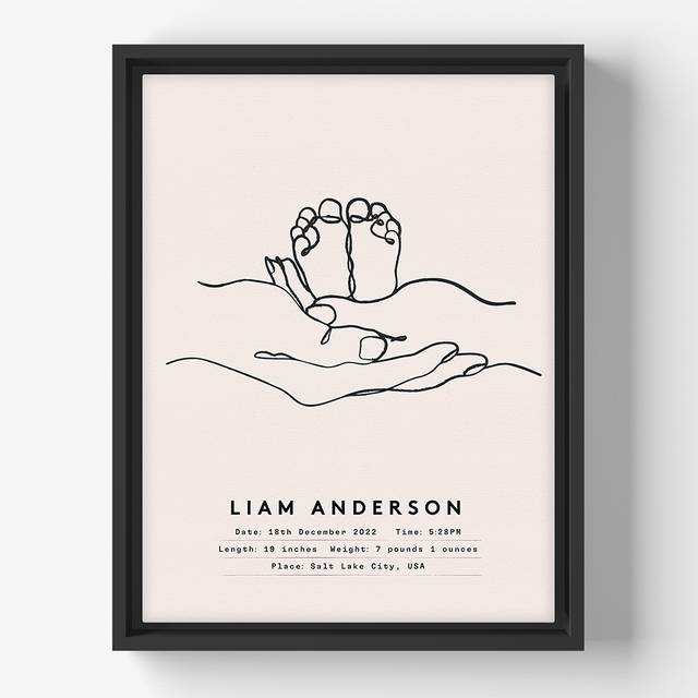 First Footprints Custom Canvas | Lime & Lou