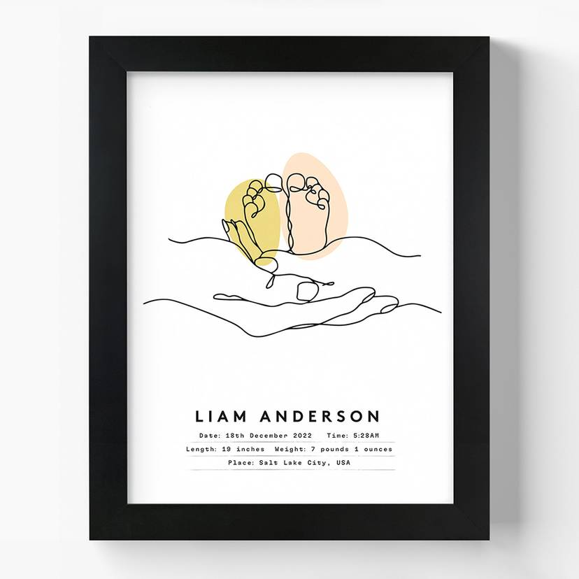 First Footprints Custom Print | Lime & Lou