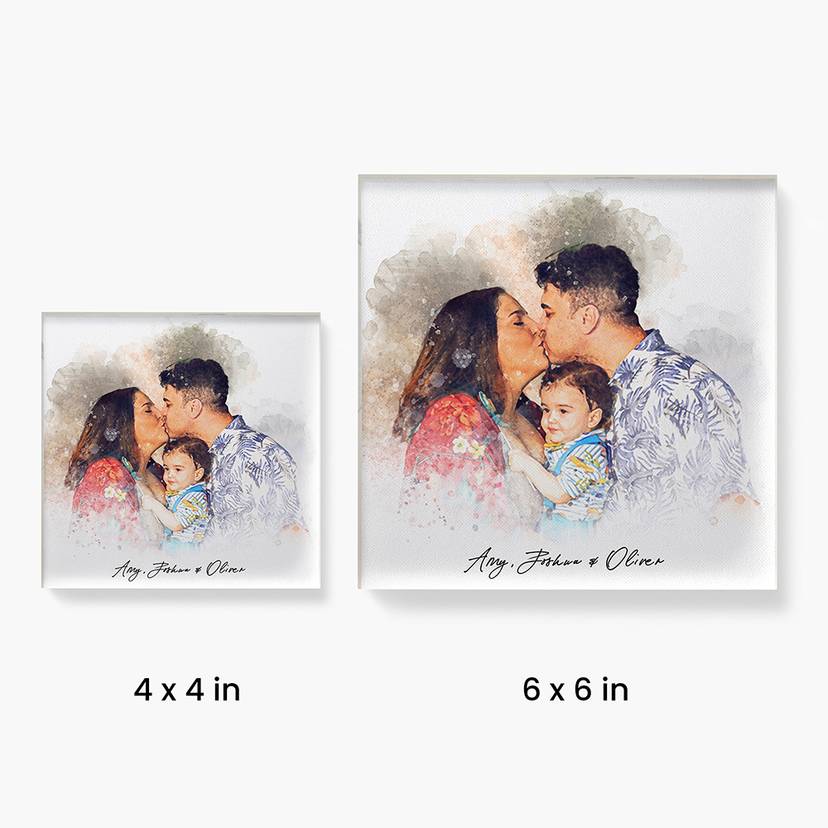 Forever Family - Watercolor Acrylic Block - Lime And Lou