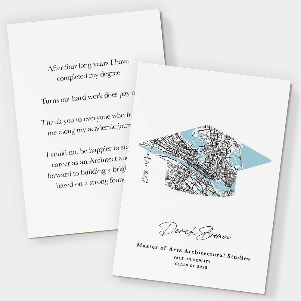 From Cap to Map - Custom Graduation Announcement Cards (Set of 25 ...