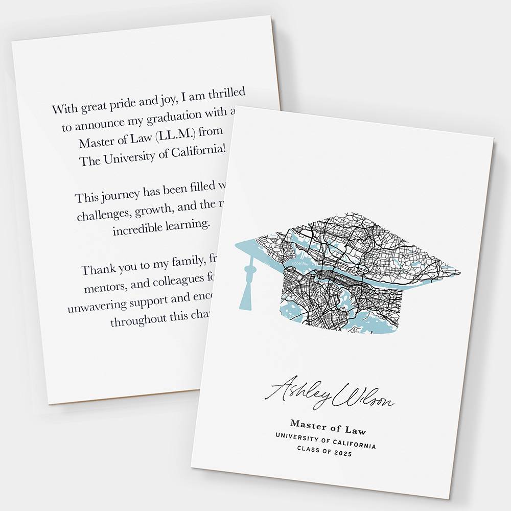 From Cap to Map - Custom Graduation Announcement Cards (Set of 25 ...