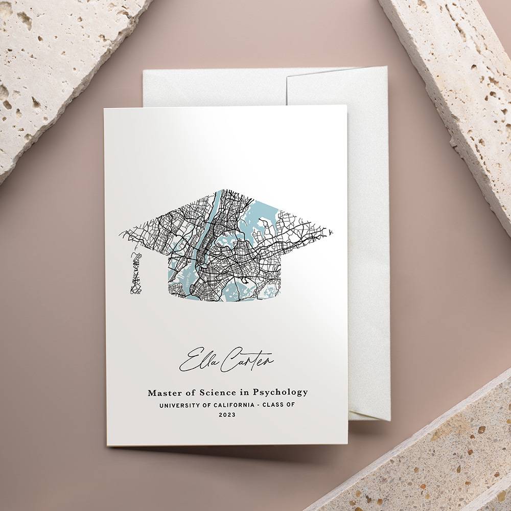 From Cap to Map - Custom Graduation Announcement Cards (Set of 25 ...