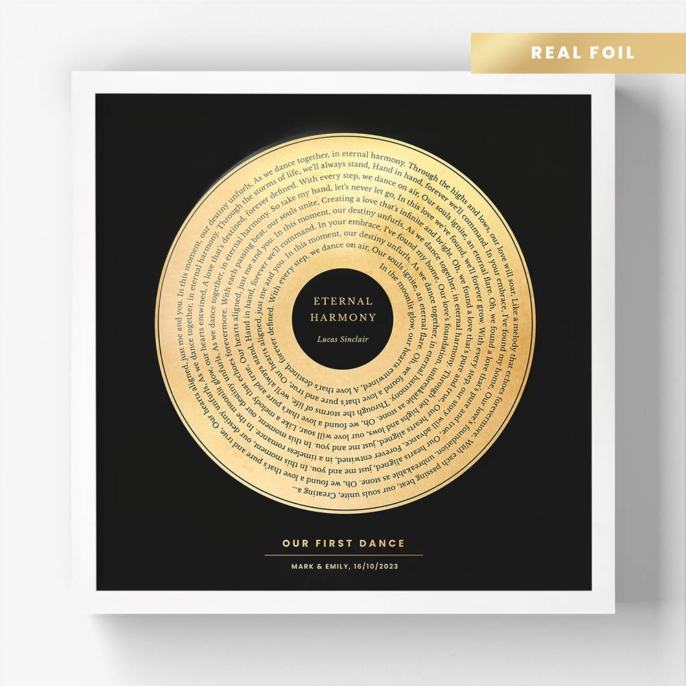 Golden Verse - Personalized Song Lyrics in Foil - Lime And Lou