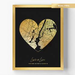 Heart of Gold: A Real Foil Love Map | Lime & Lou
