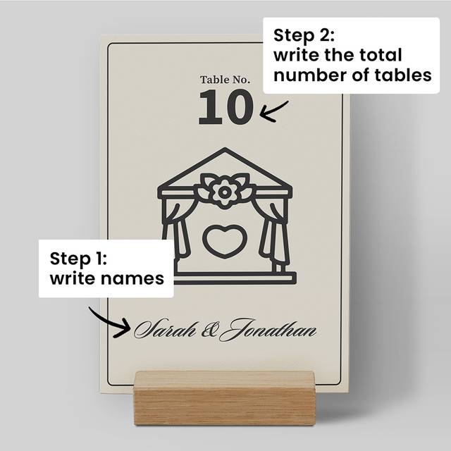 The Heart of Us - Custom Wedding Table Numbers | Lime & Lou