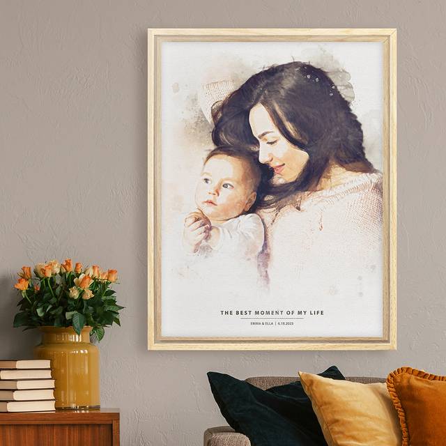 Portrait Art for Mom | from Your Photo - Lime & Lou