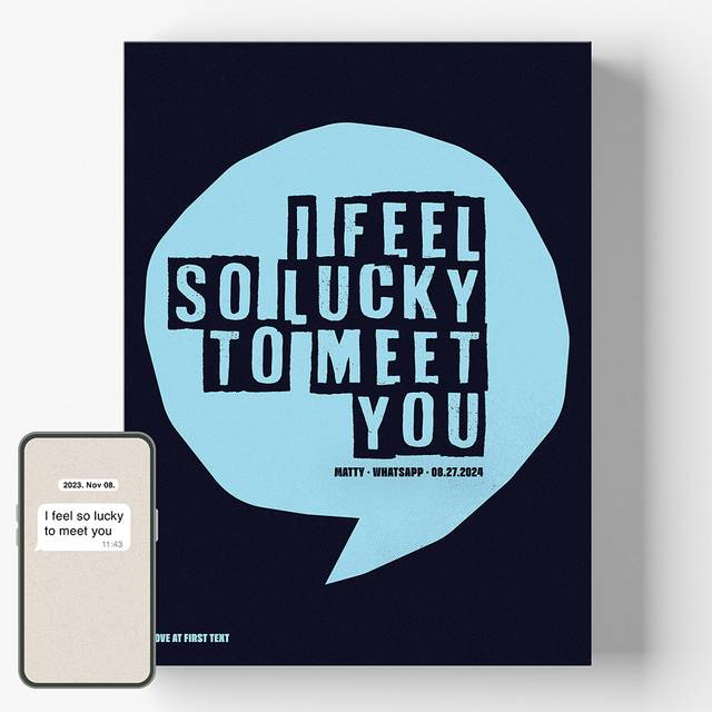 Love at First Text - Custom Metal | Lime & Lou