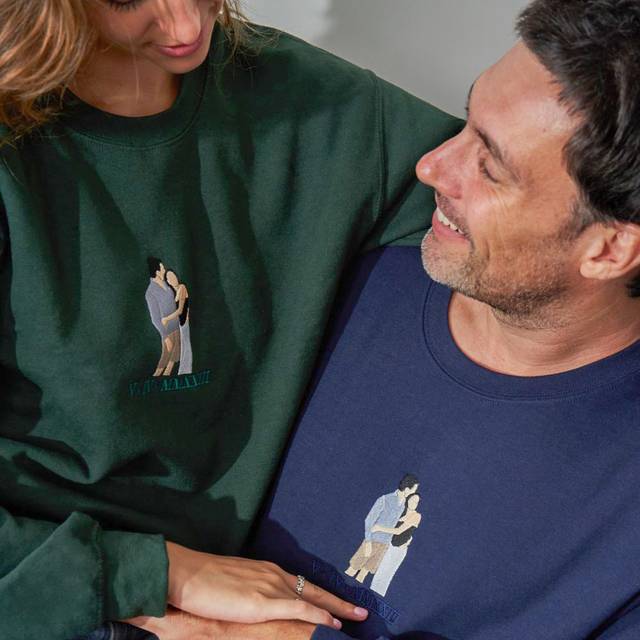 Memory Stitch - Custom Embroidered Crewneck Sweatshirt | Lime & Lou