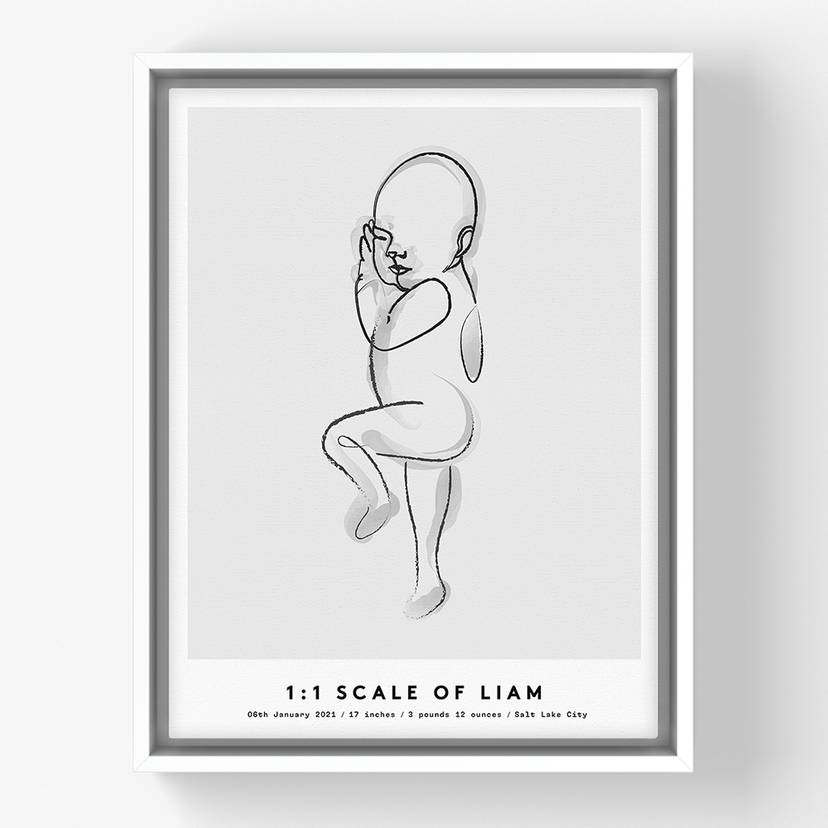 Miniature Miracles - Baby's True Birth Size on Canvas | Lime & Lou
