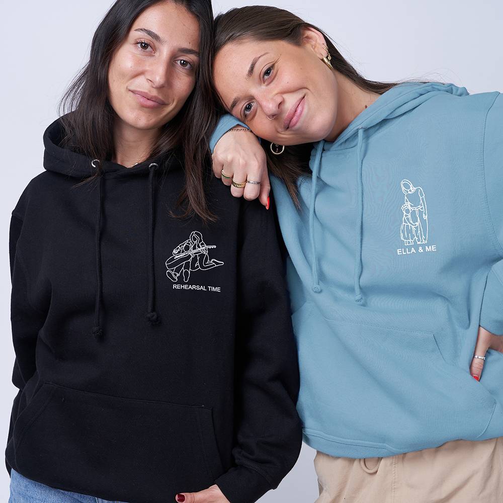 Mom's Threaded Treasure - Custom Line Art Hoodie | Lime & Lou