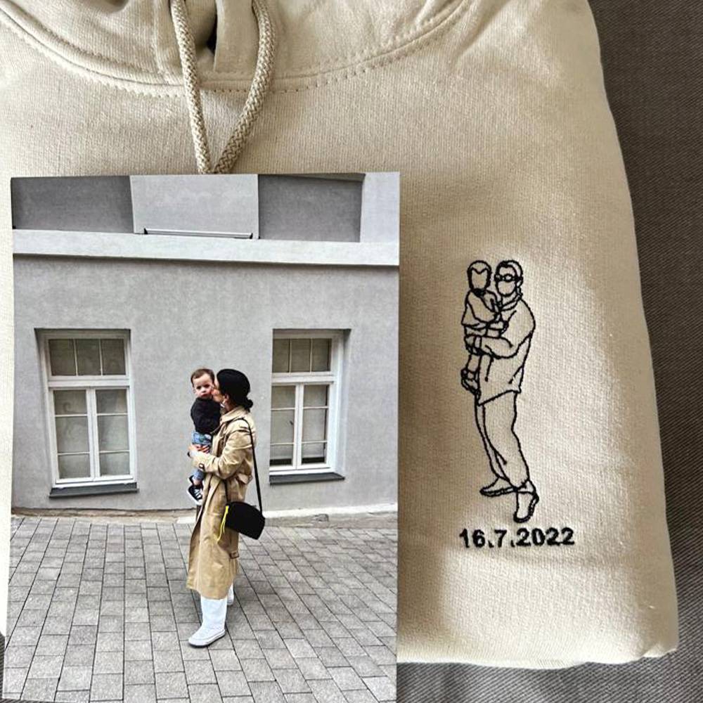 Mom's Threaded Treasure - Custom Line Art Hoodie | Lime & Lou