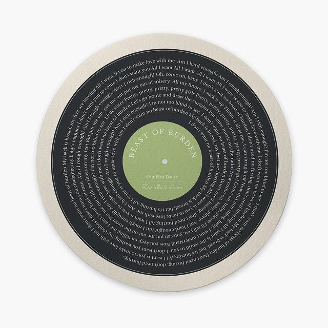 Music Memories Custom Slipmat | Lime & Lou