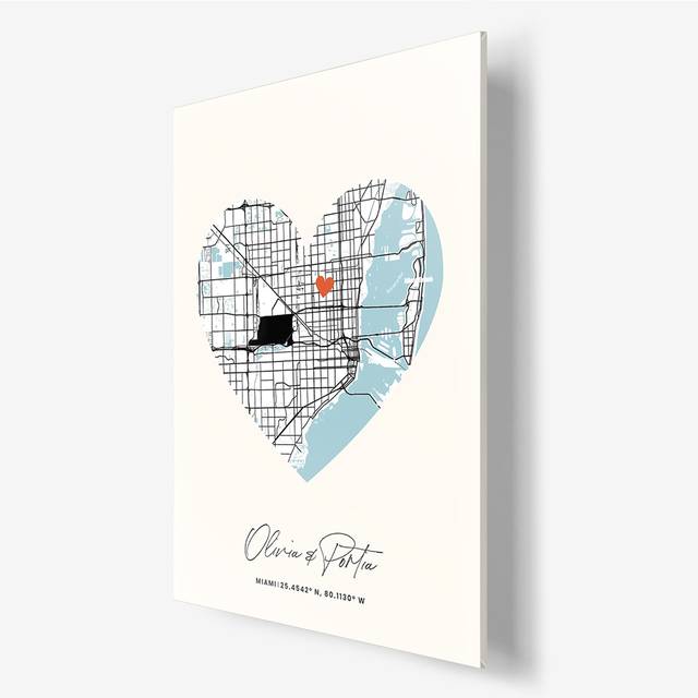 Our Love Map Custom Acrylic | Lime & Lou