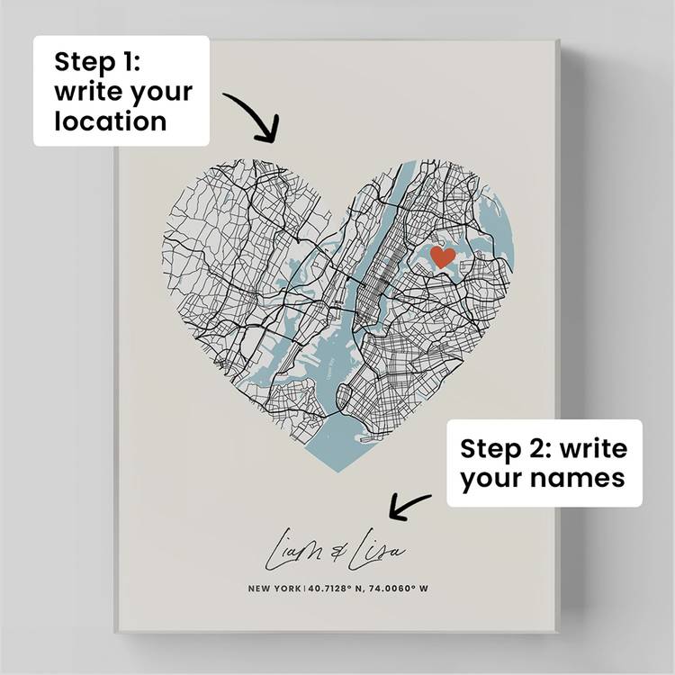 Our Love Map Custom Acrylic - Lime And Lou