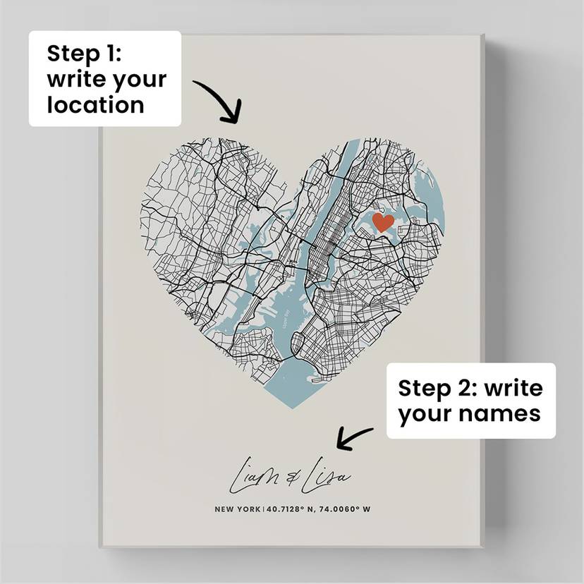 Our Love Map Custom Acrylic - Lime And Lou