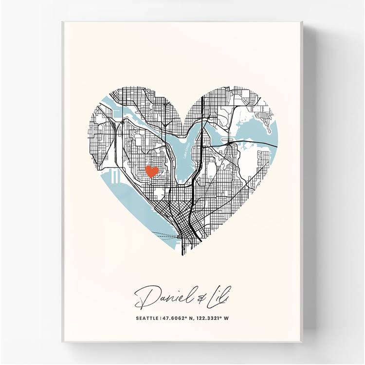 Our Love Map Custom Acrylic - Lime And Lou