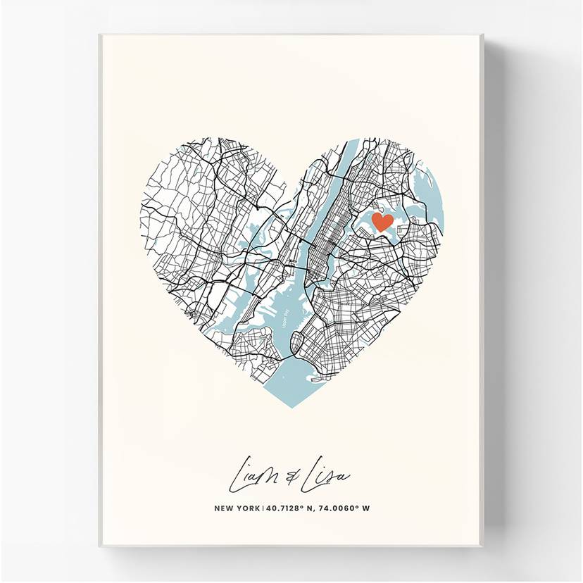 Our Love Map Custom Acrylic - Lime And Lou