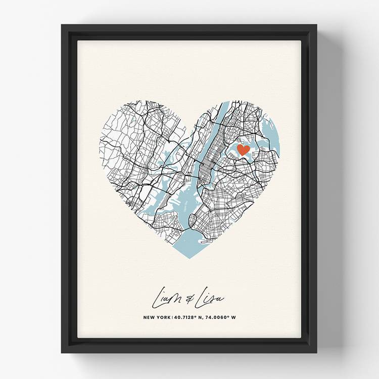 Our Love Map Custom Canvas | Lime & Lou