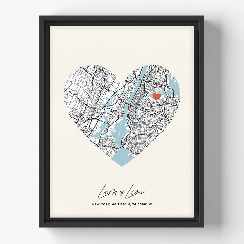 Our Love Map Custom Canvas | Lime & Lou