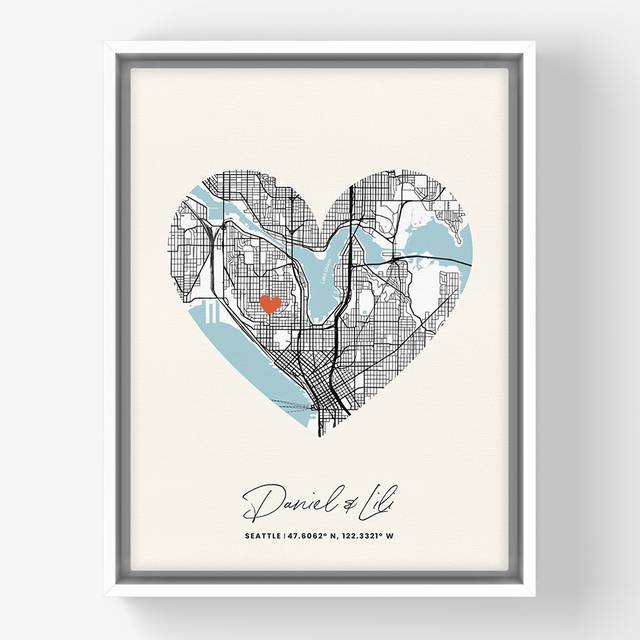 Our Love Map Custom Canvas | Lime & Lou