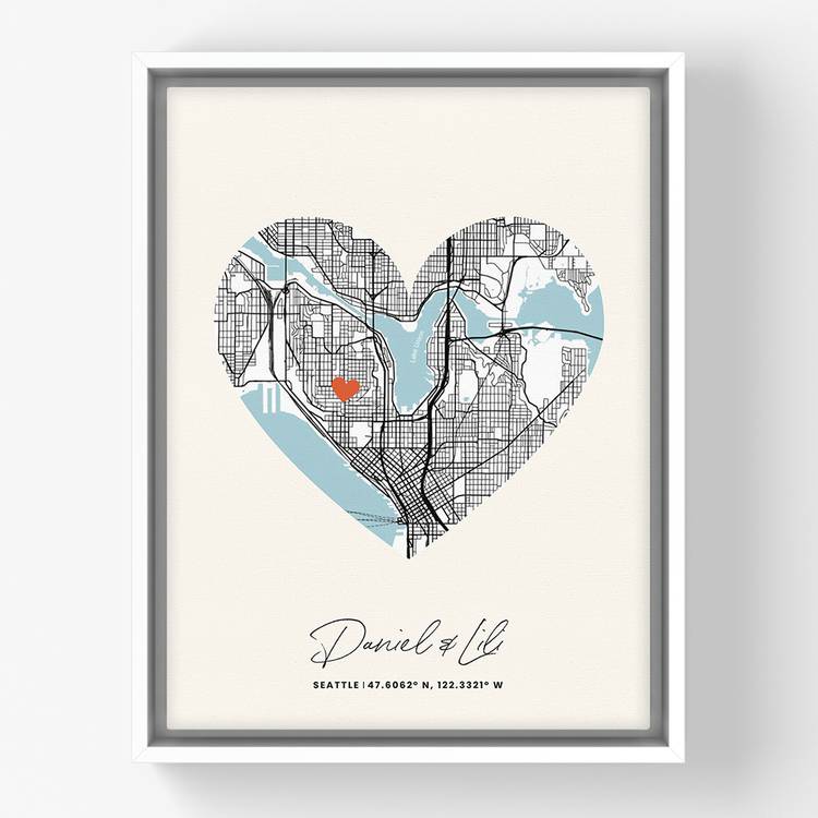 Our Love Map Custom Canvas | Lime & Lou