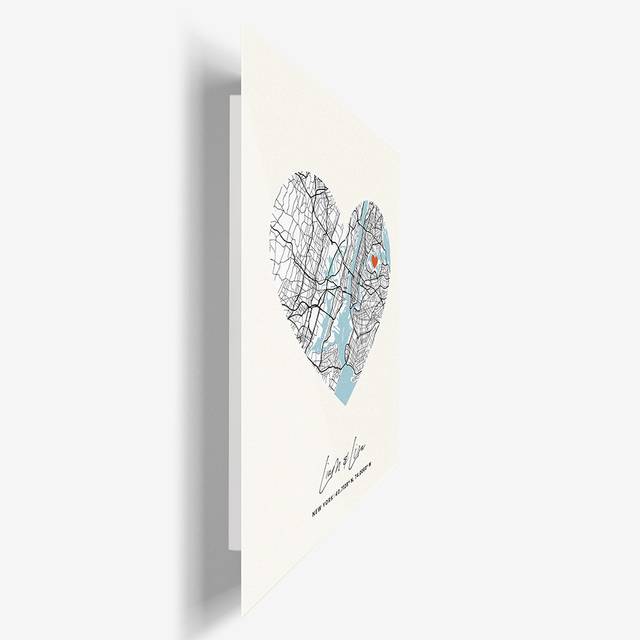 Our Love Map Custom Metal | Lime & Lou