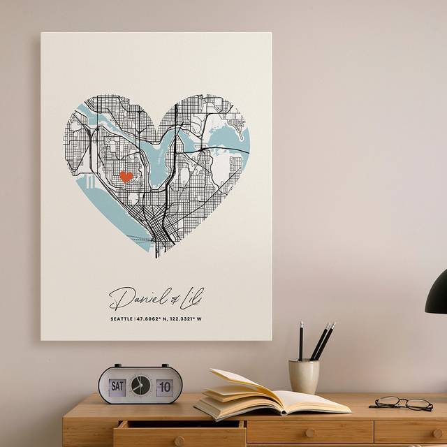 Our Love Map Custom Metal | Lime & Lou