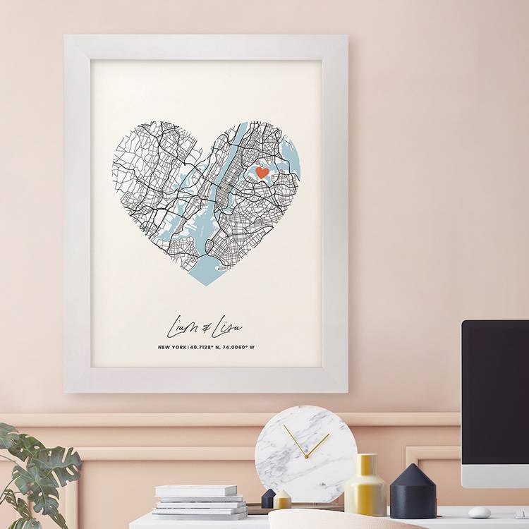 Our Love Map Custom Print - Lime And Lou