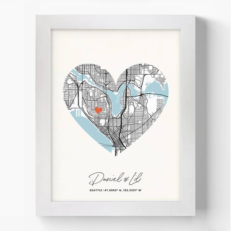 Our Love Map Custom Print - Lime And Lou