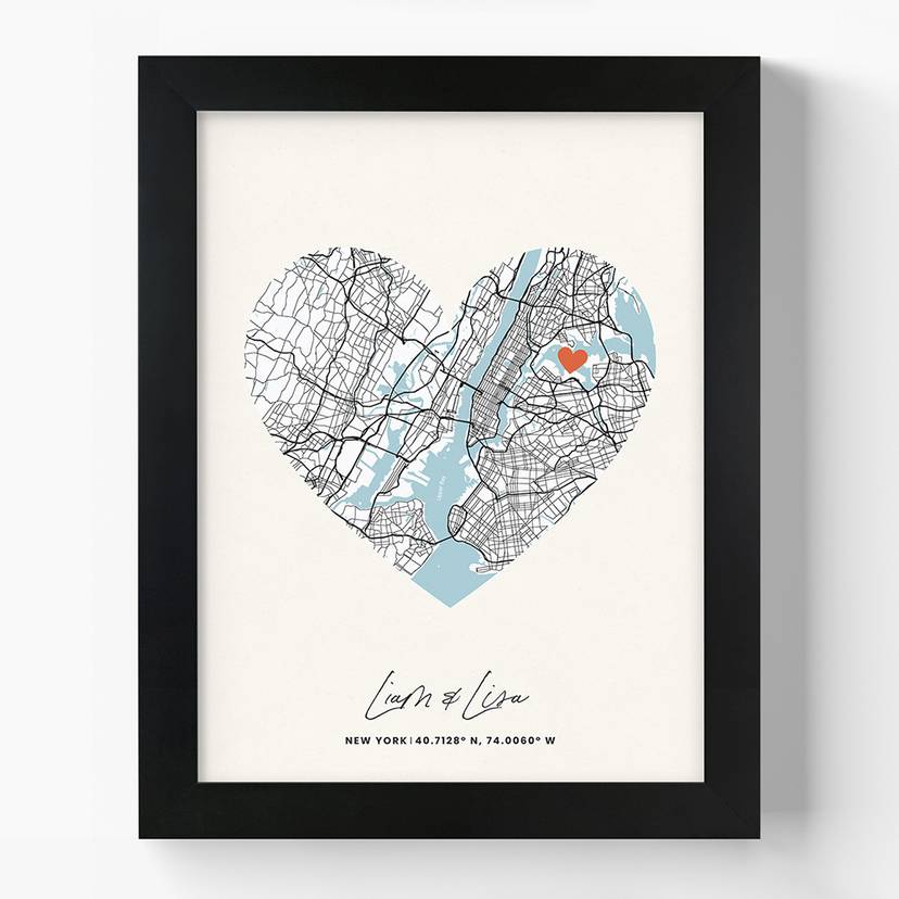Our Love Map Custom Print - Lime And Lou