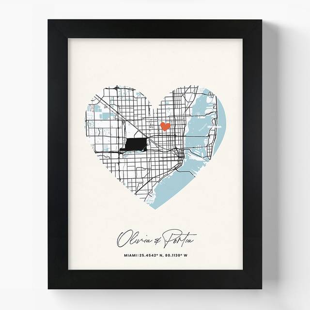 Our Love Map Custom Print - Lime And Lou