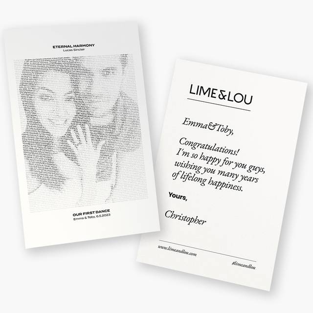 Our Lyricsnap Custom Gift Note - Lime And Lou