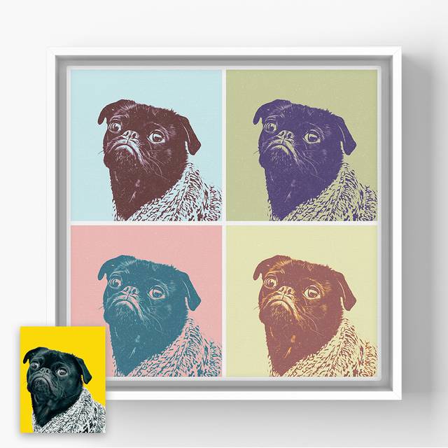 Furry Faces - Pop Art Custom Canvas - Lime And Lou