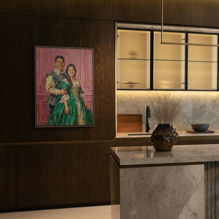 Royal Romance - Custom Canvas for Couple - Lime And Lou