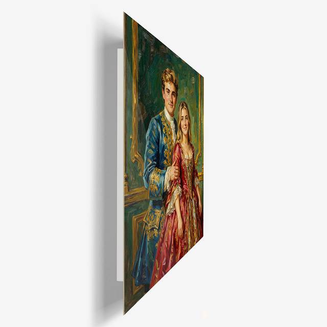 Royal Romance - Custom Metal for Couple - Lime And Lou