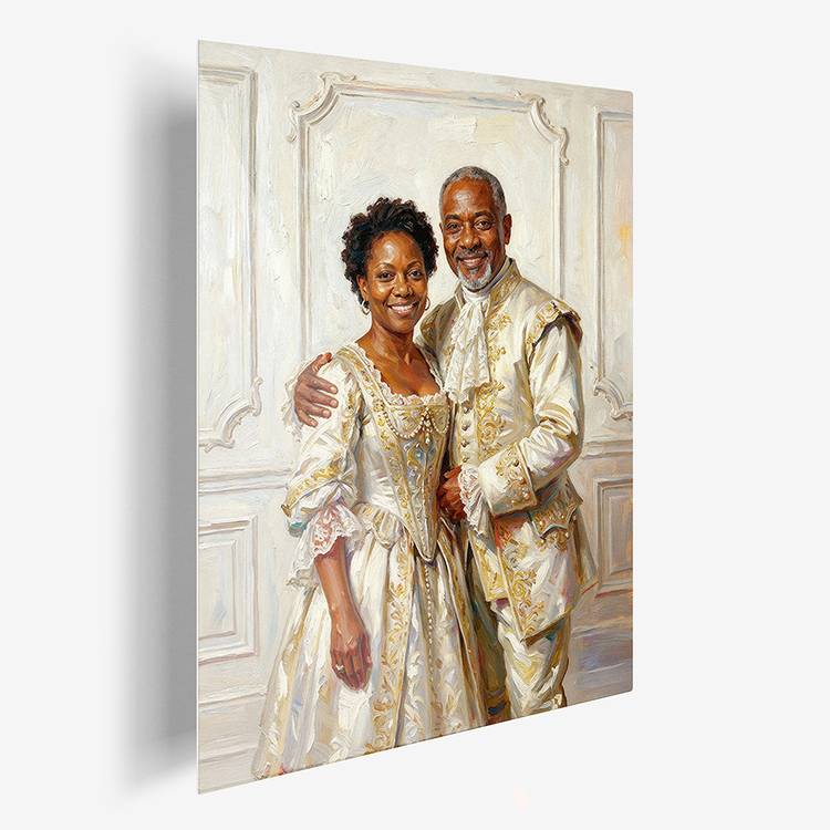 Royal Romance - Custom Metal for Couple - Lime And Lou