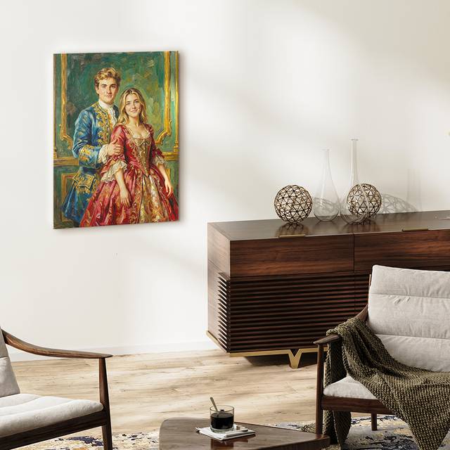 Royal Romance - Custom Metal for Couple - Lime And Lou