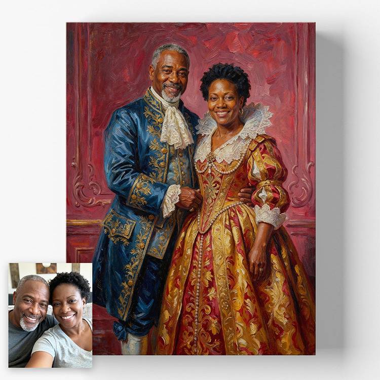 Royal Romance - Custom Metal for Couple - Lime And Lou