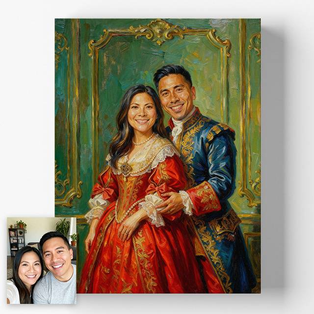 Royal Romance - Custom Metal for Couple - Lime And Lou